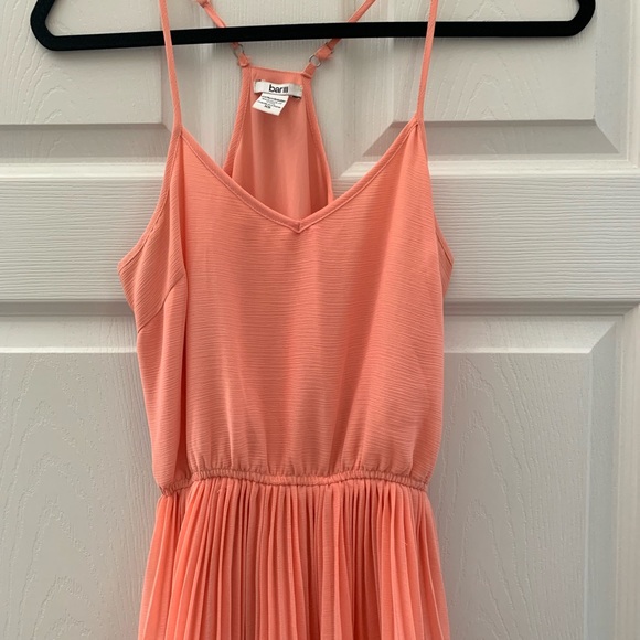 Bar III | Dresses | Bar Iii Racerback Maxi Pleated Coral Dress | Poshmark